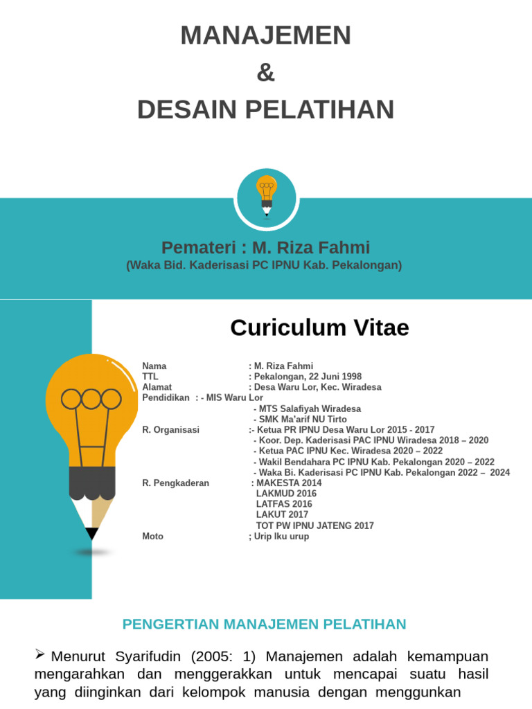 TOT Manaj Desain Pelatihan | PDF