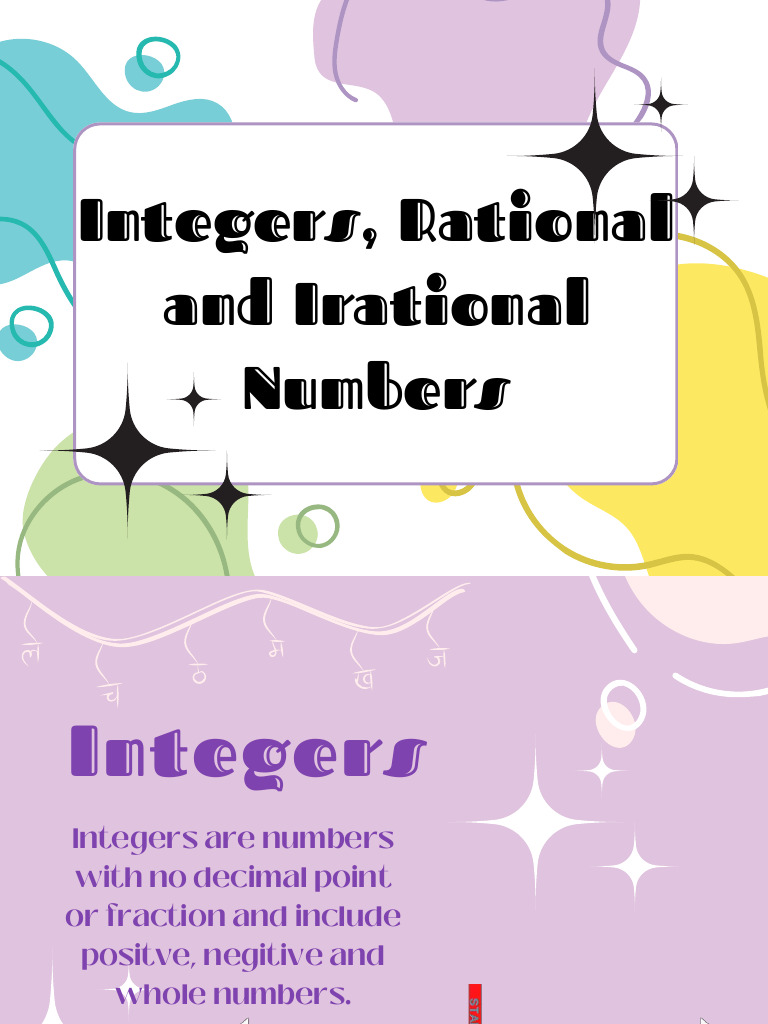Integers Rational and Irational Numbers | PDF