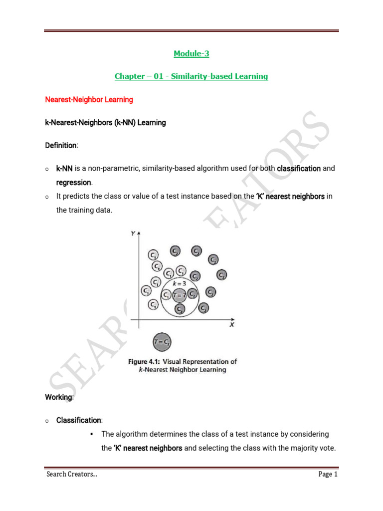 Module -03 Machine Learning(BCS602) Search Creators | PDF | Linear Regression | Statistical ...