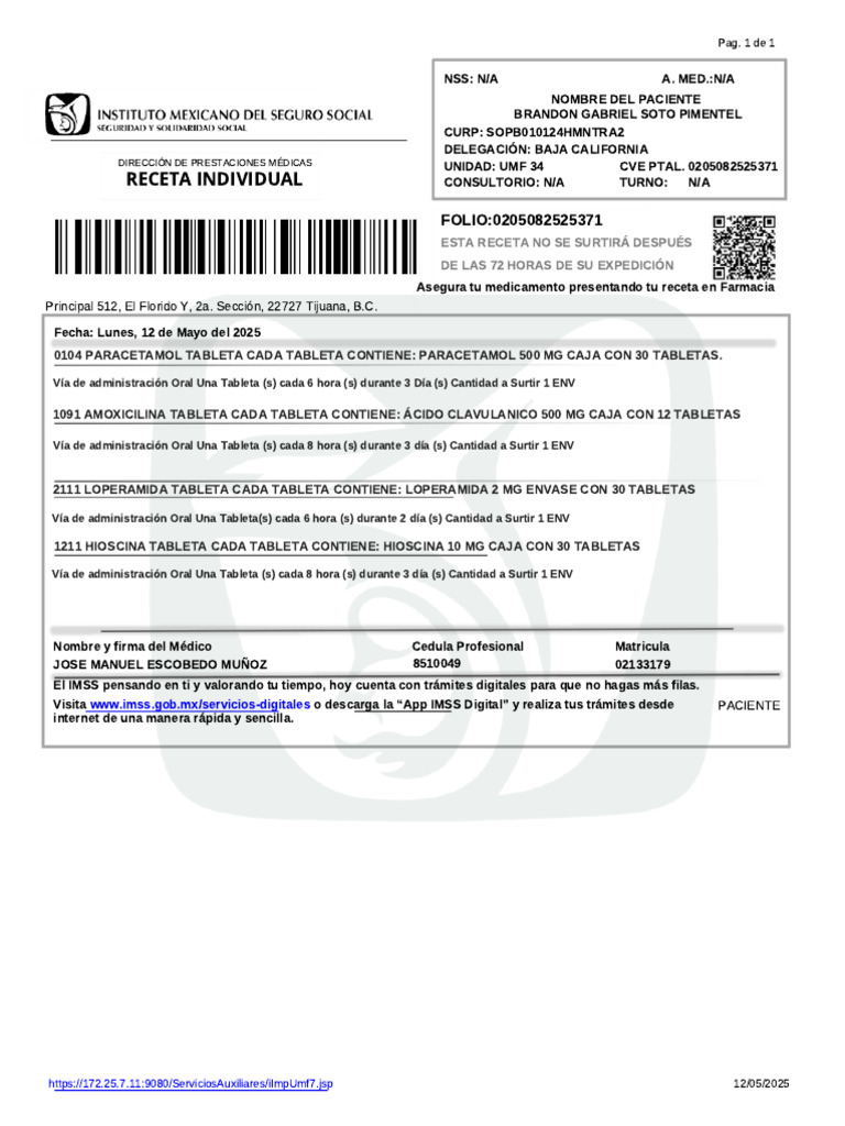 Brandon Gabriel Soto Pimentel | PDF | Medicina CLINICA | Terapia