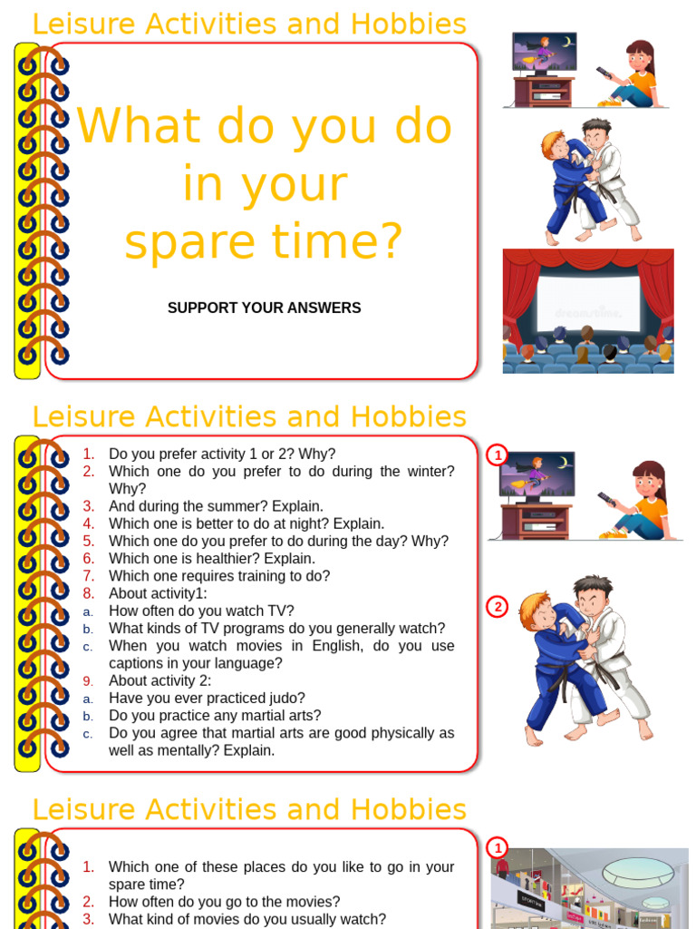 Choosing Your Favorite Leisure Activities | PDF | Hobbies | Leisure