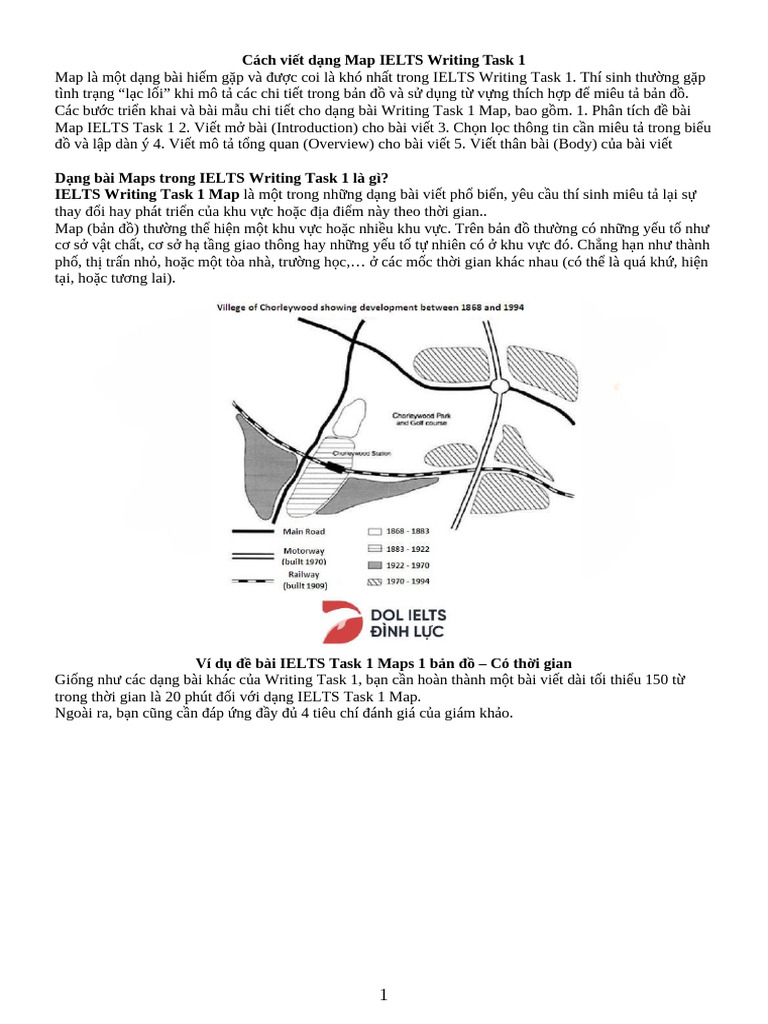 Cách viết dạng Map IELTS Writing Task 1 | PDF
