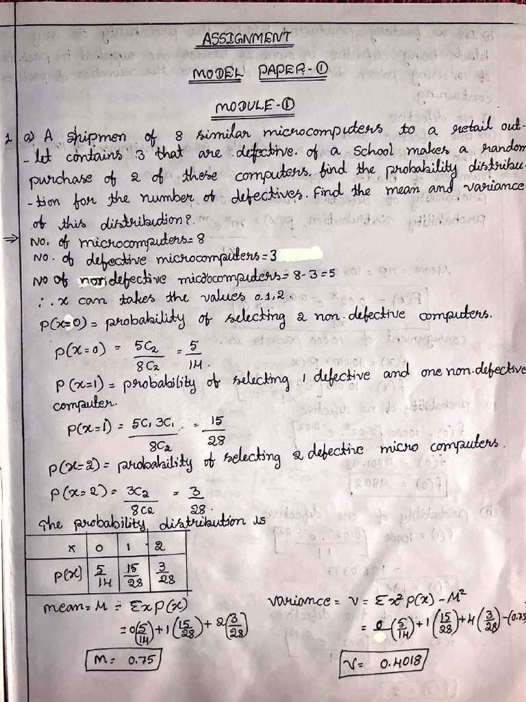 Maths Module Question Paper With Answer | PDF