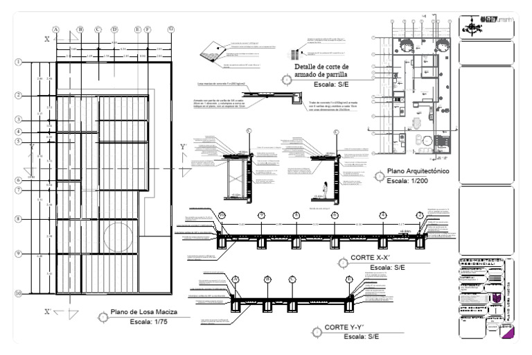 Plano Losa Maciza | PDF | Hormigón | Materiales de construcción