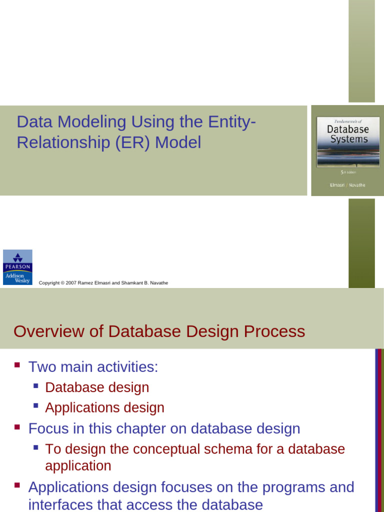 3_Data Modeling Using the Entity-Relationship (ER) Model | PDF | Database Design | Databases