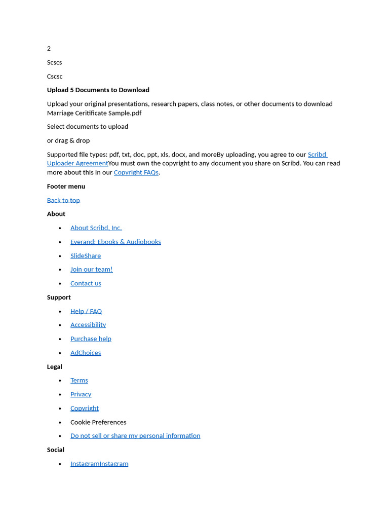 Upload 5 Documents To Download | PDF