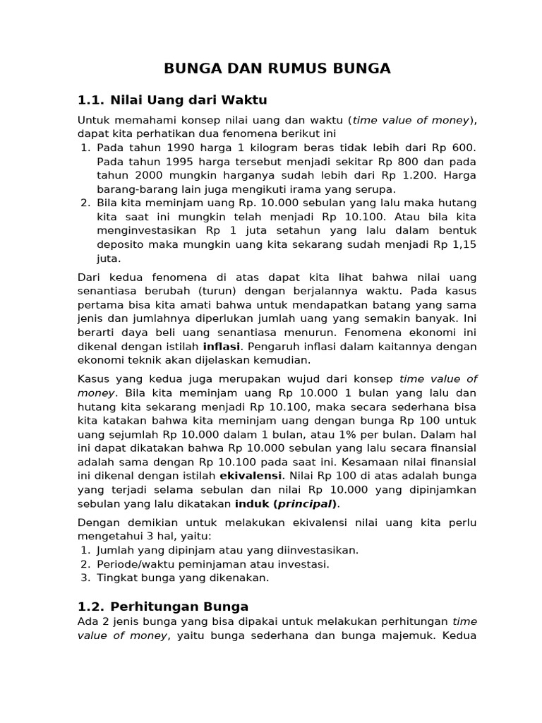 Bunga Dan Rumus Bunga | PDF