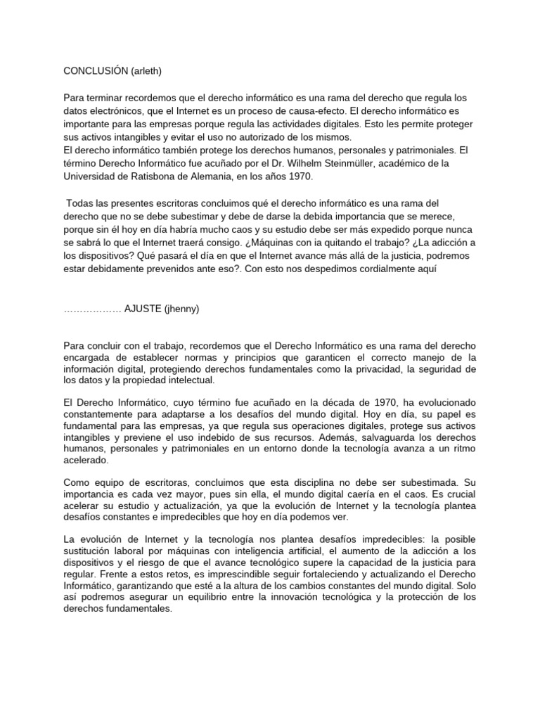 CONCLUSIÓN (Arleth) | PDF | Inteligencia artificial | Inteligencia (IA) y semántica