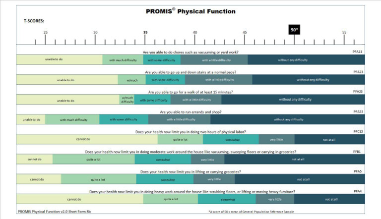 PROMIS Physical Function 8b | PDF