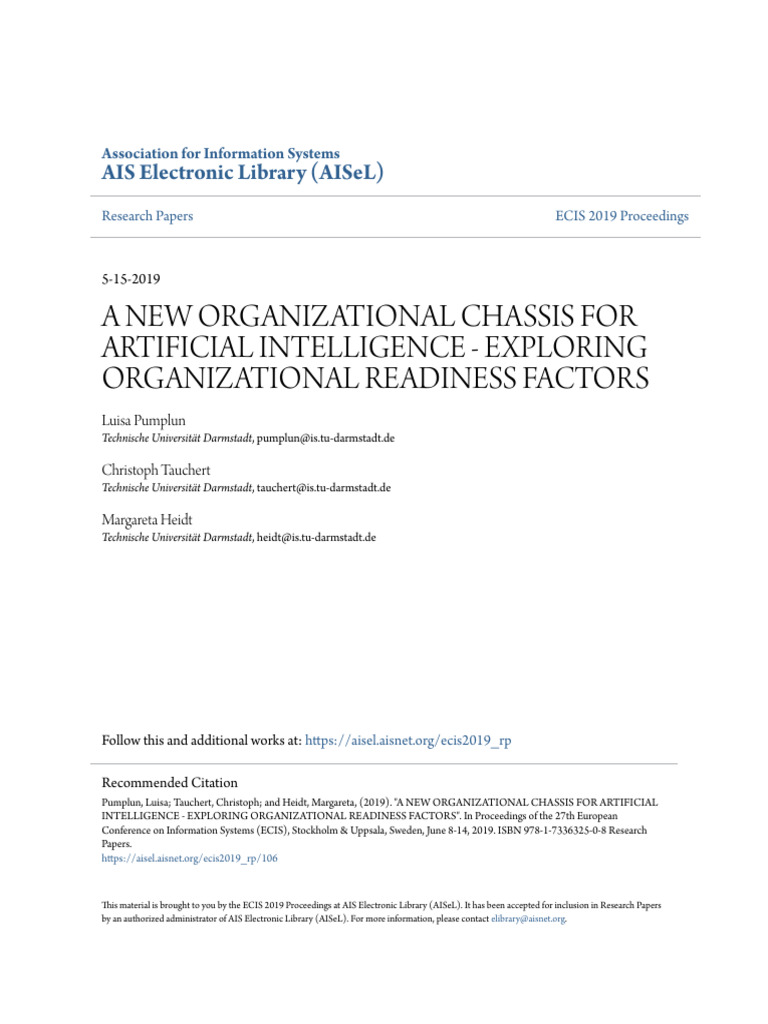 A New Organizational Chassis For Artificial Intelligence - Explor | PDF | Artificial ...