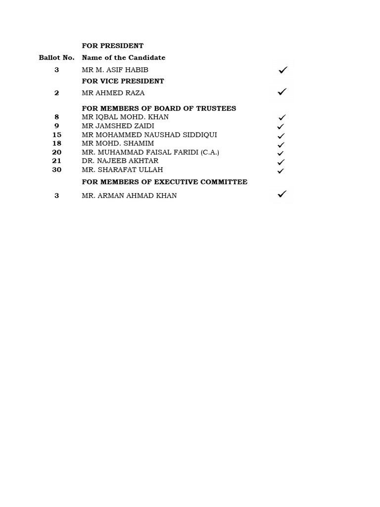 BALLOT TICK - Copy | PDF