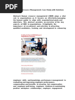 Human Resource Management Case Study With Solution | PDF | Human Resource Management | Employment
