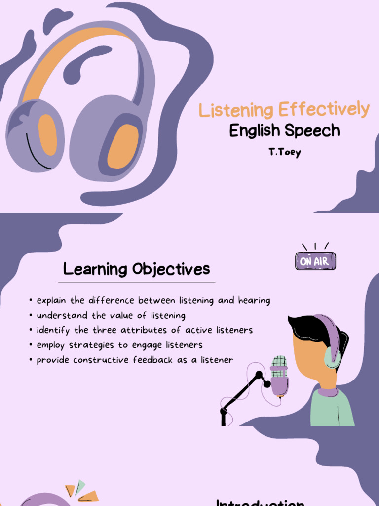 SPM5-3.Listening Effectively | PDF | Attention | Public Speaking