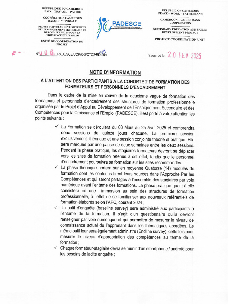 NOTE D INFORMATION | PDF