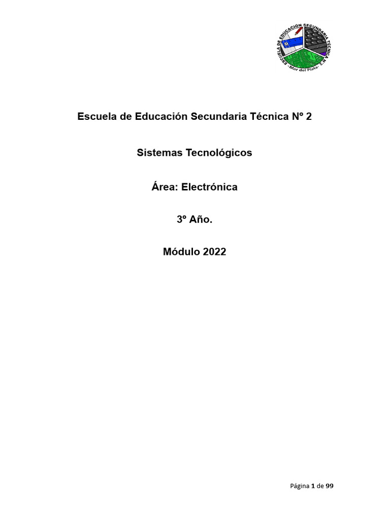 Tecnica 2 3 Ero 1era Sistemas Tec. Electr-nica.docx | PDF | Inductor | Condensador