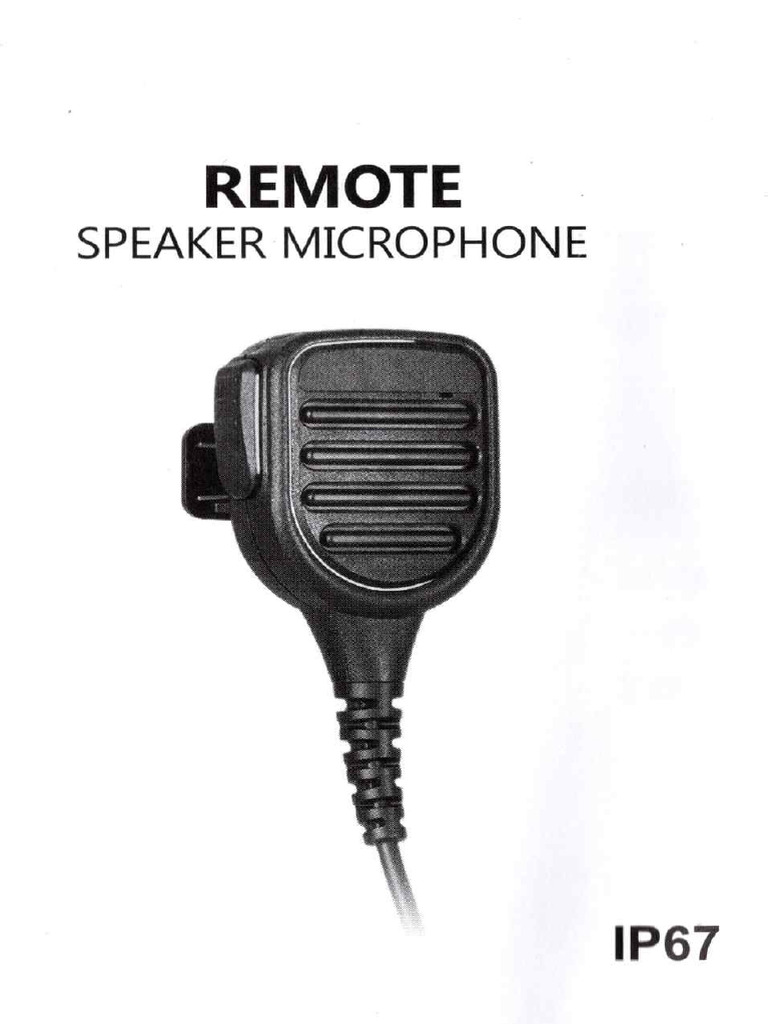 Remote Speaker Microphone | PDF