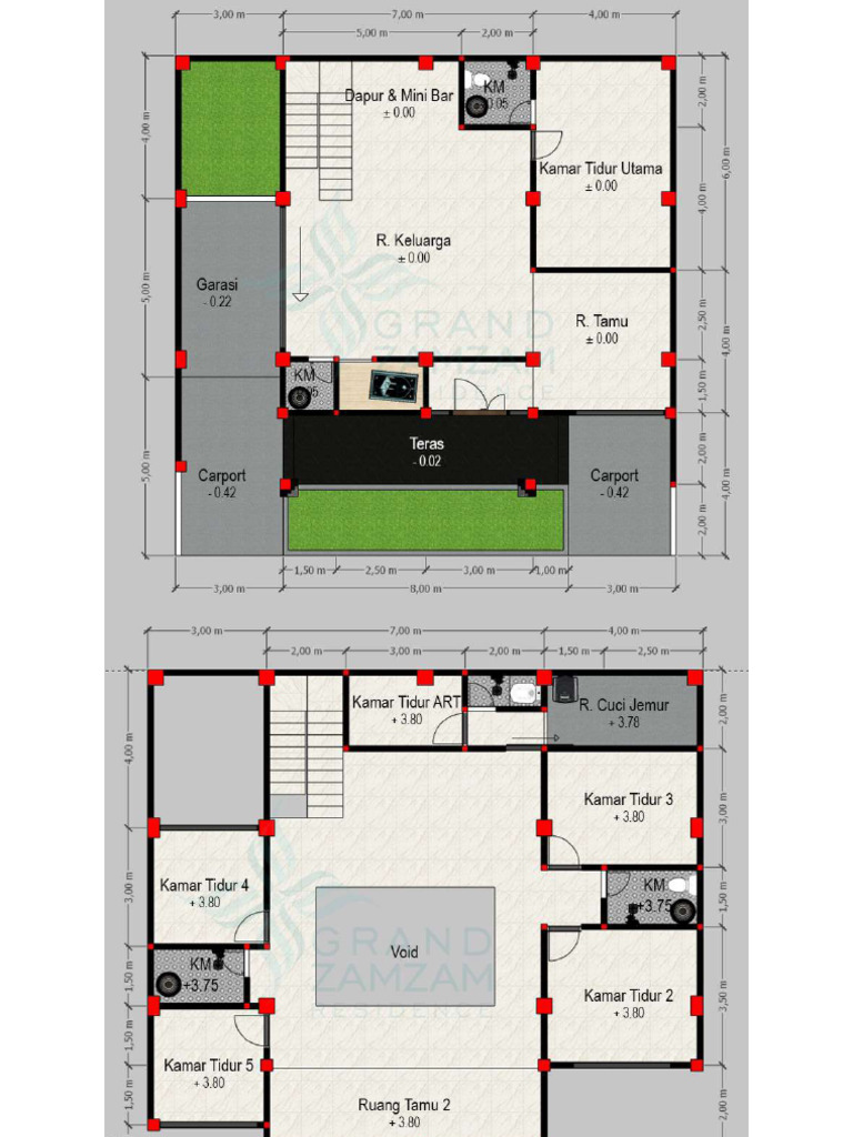 (Rev 2) Denah Lt 1 & Lt 2 Roudho 6-8 | PDF