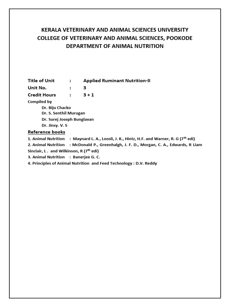 Applied Non-Ruminant Nutrition | PDF | Ruminant | Urea