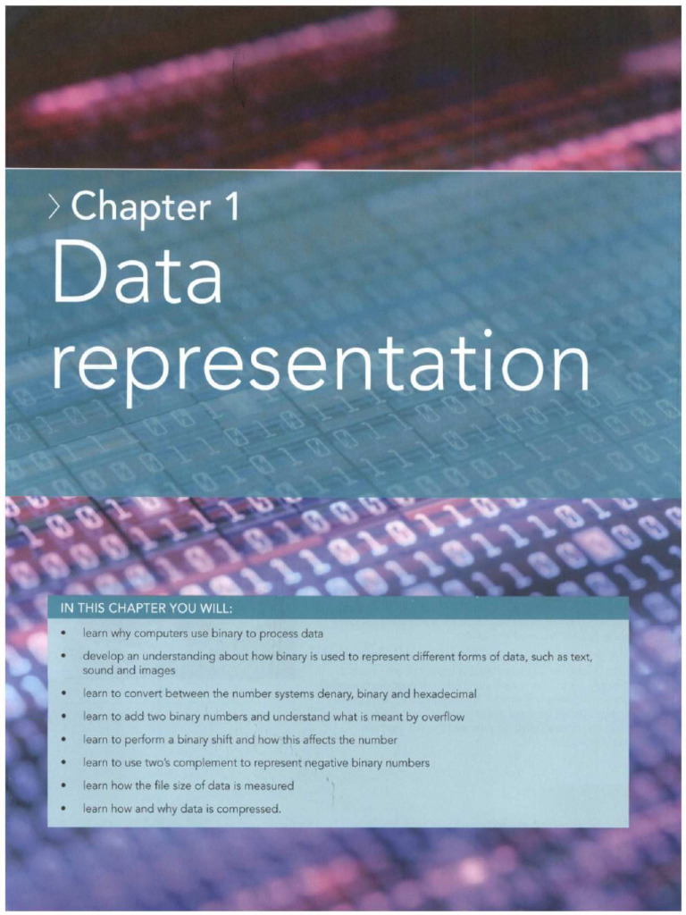 Cambridge CS IGCSE CHP 1 | PDF | Data Compression | Character Encoding