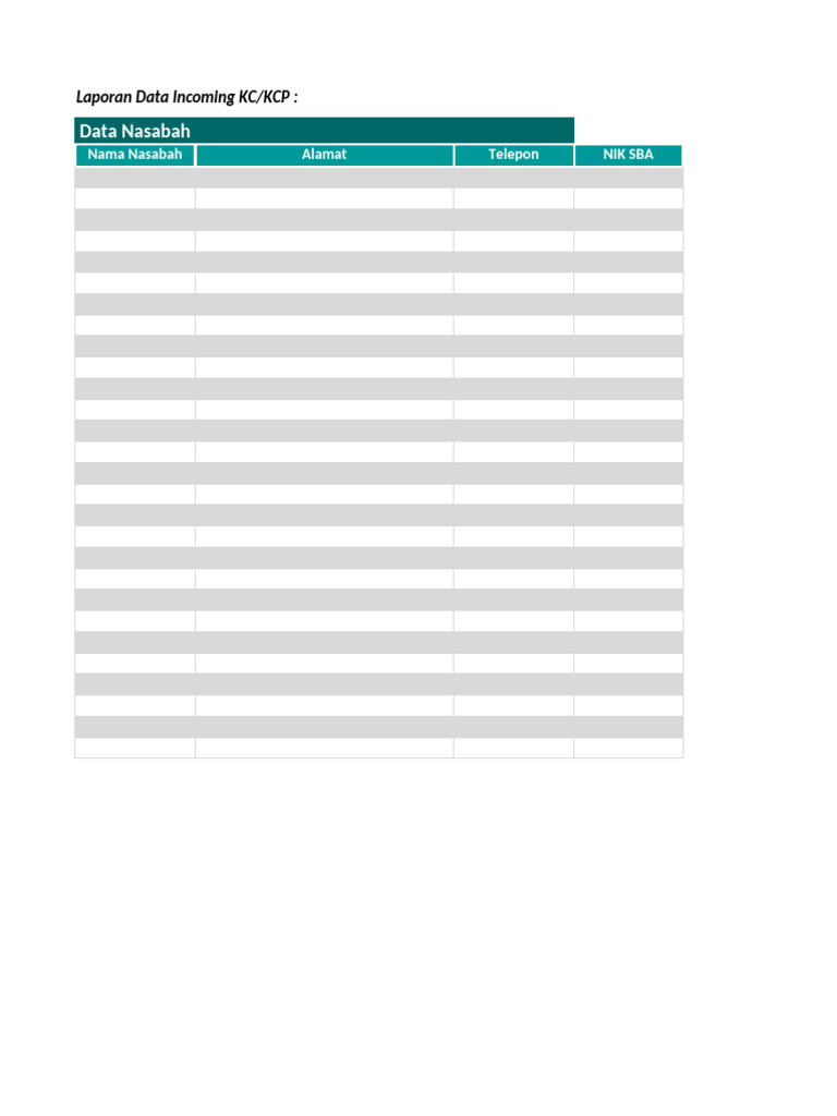 Format Realisasi CGS - BSI FLPP 2024 | PDF