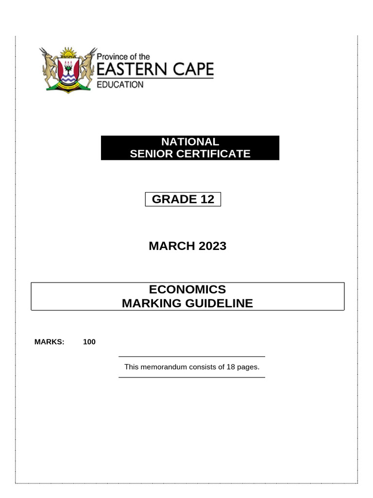 Grade 12 Controlled Test Economics MG March 2023 | PDF | Exchange Rate ...