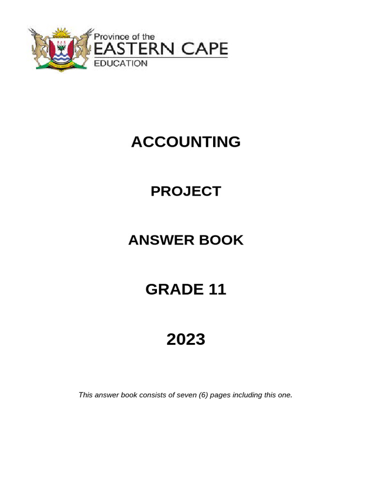 Acc GR11 Project Ans Book 2023 | PDF | International Financial Reporting Standards | Money