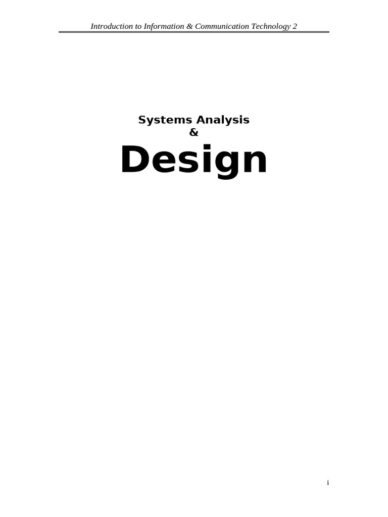 System Analysis & Design | PDF | System | Information