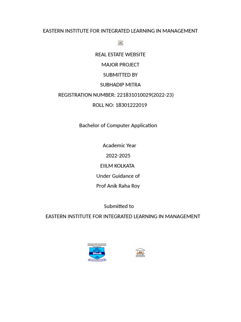 Subhadip Mitra Major Project | PDF | Php | Databases