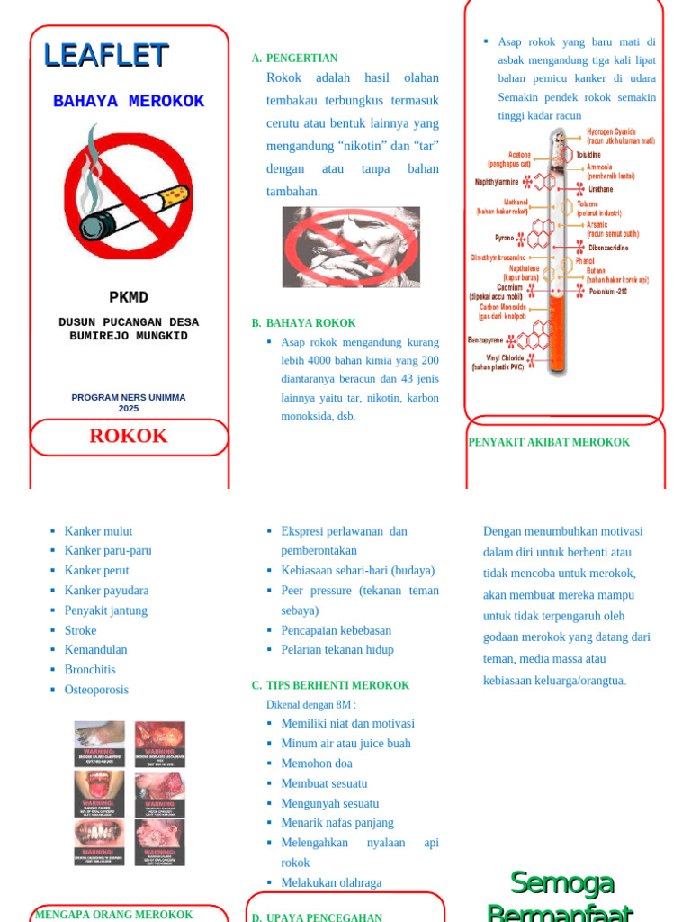 Leaflet Bahaya Merokok | PDF