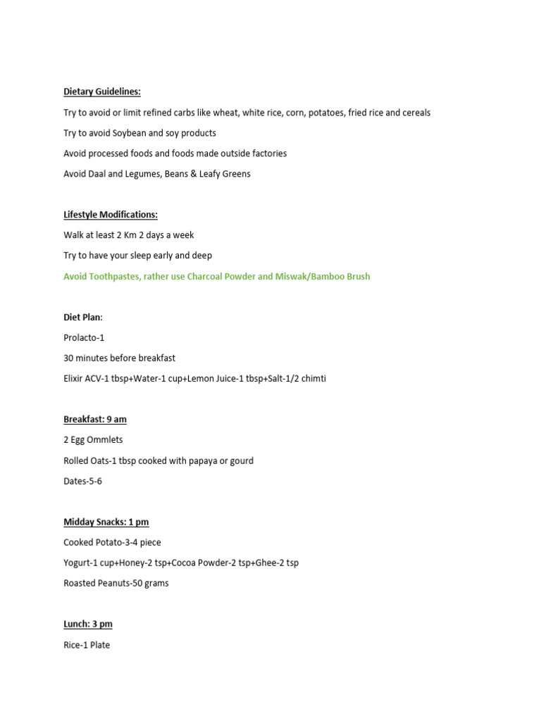 Egg Ommlet Diet and Lifestyle Guide | PDF