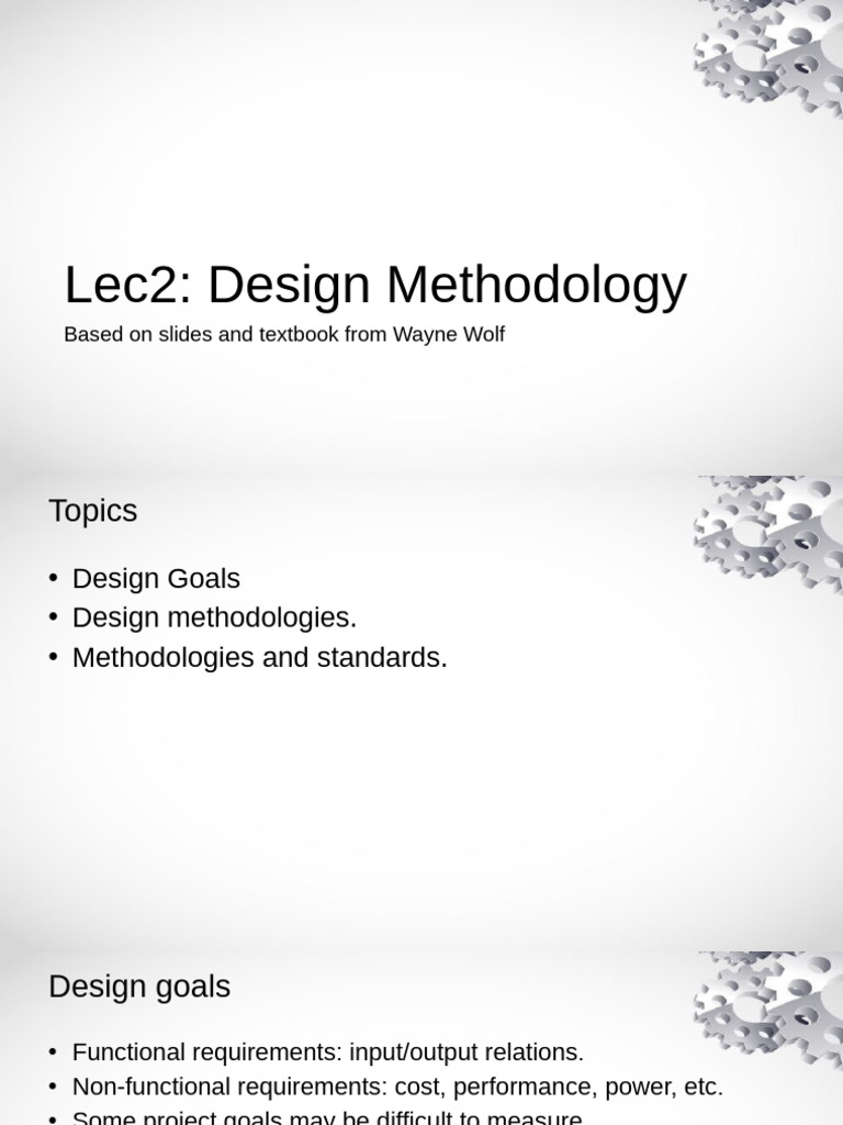 Lec2 Design Methodolgy | PDF | Formal Verification | Embedded System
