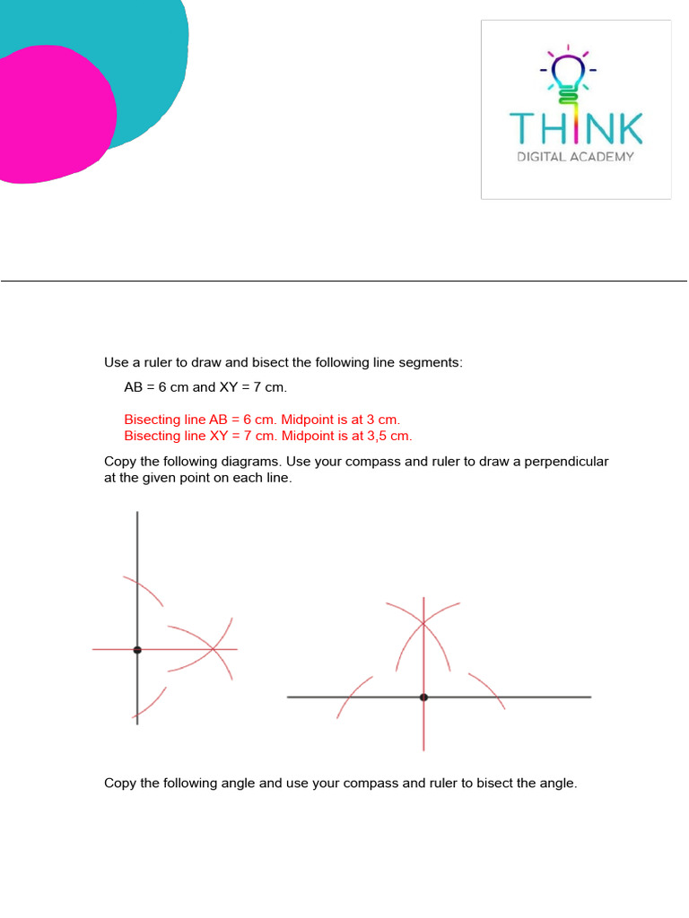 Construction of Geometric Figures Memo | PDF | Elementary Mathematics ...