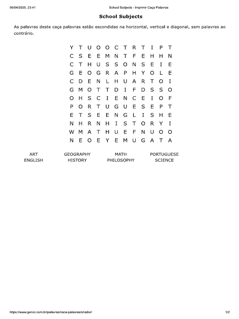 Schools Subject | PDF