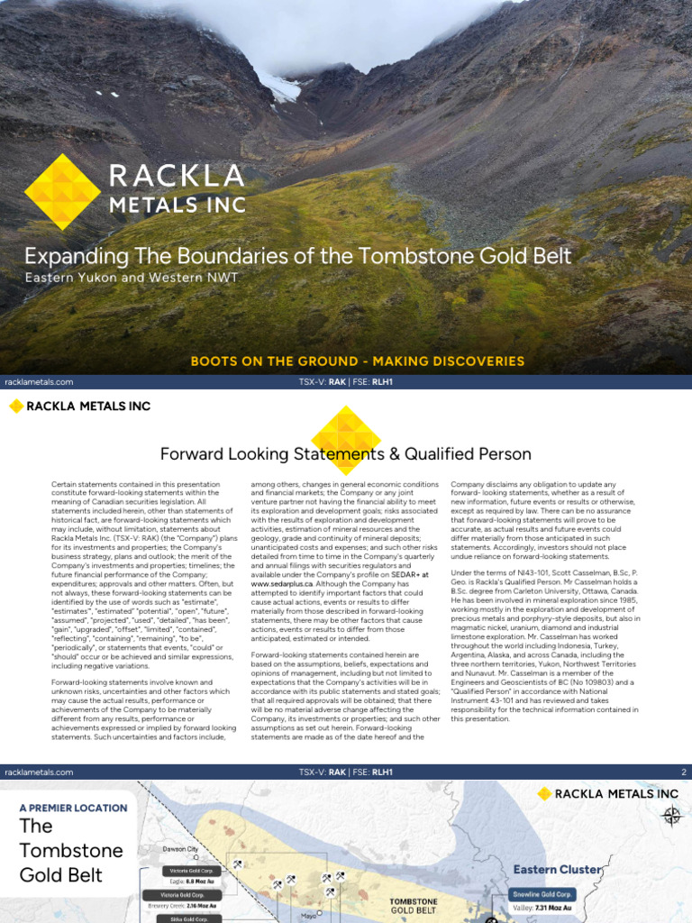 Rackla Presentation PDAC 2 1 | PDF | Mining | Prospecting