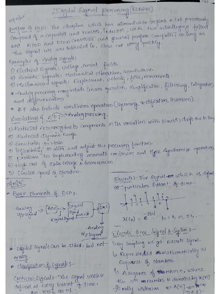 DSP Notes Till Mid | PDF