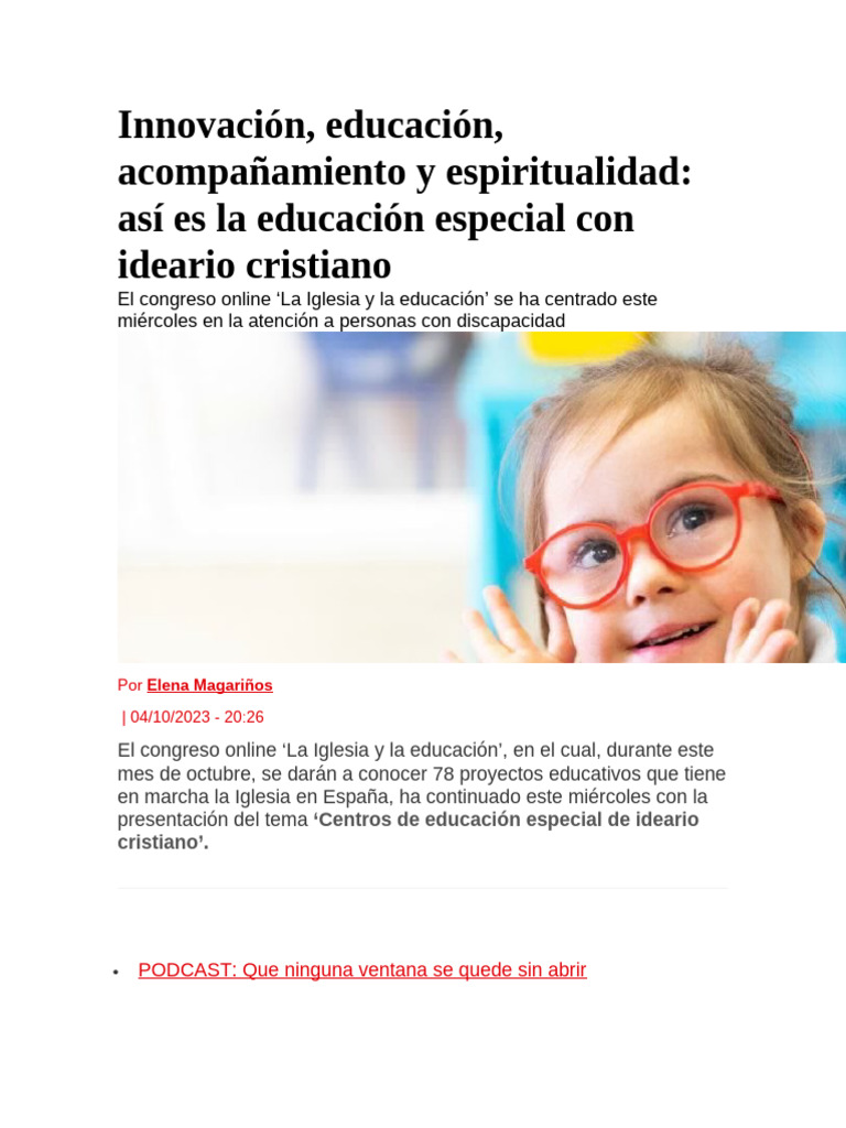 Cate Ques Is | PDF | Educación especial | Invalidez