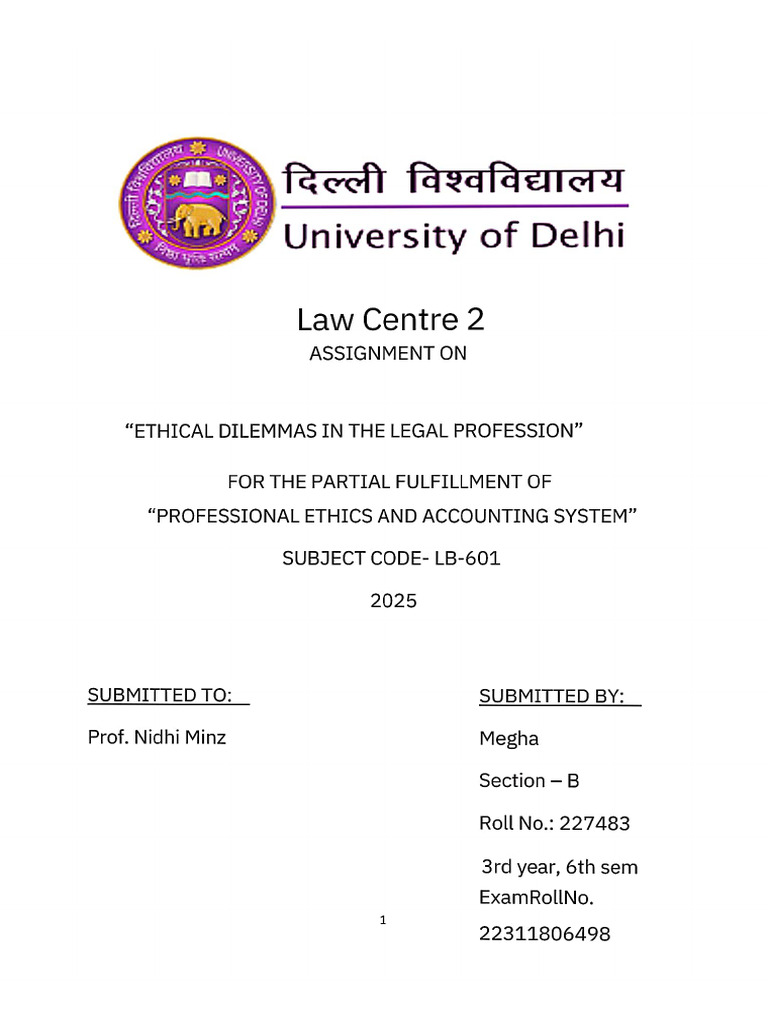 Ethics Megha 227483 | PDF