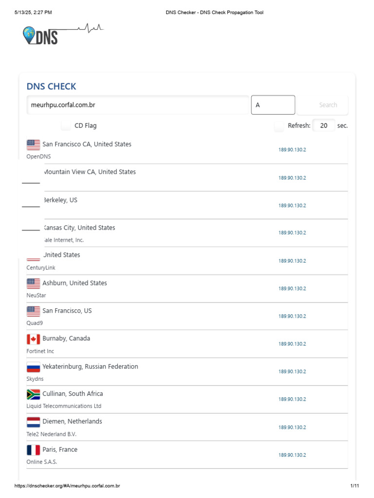 DNS Checker - DNS Check Propagation Tool | PDF | Domain Name System ...