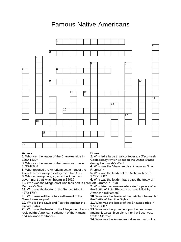 Famous Native Americans 34134 6163de95 | PDF | Tecumseh | Native ...