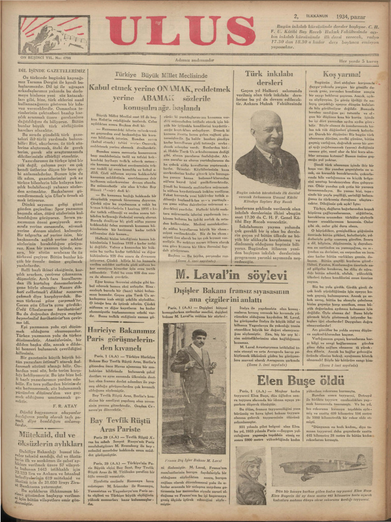 Ulus 1934 Ilkkanun 2 | PDF