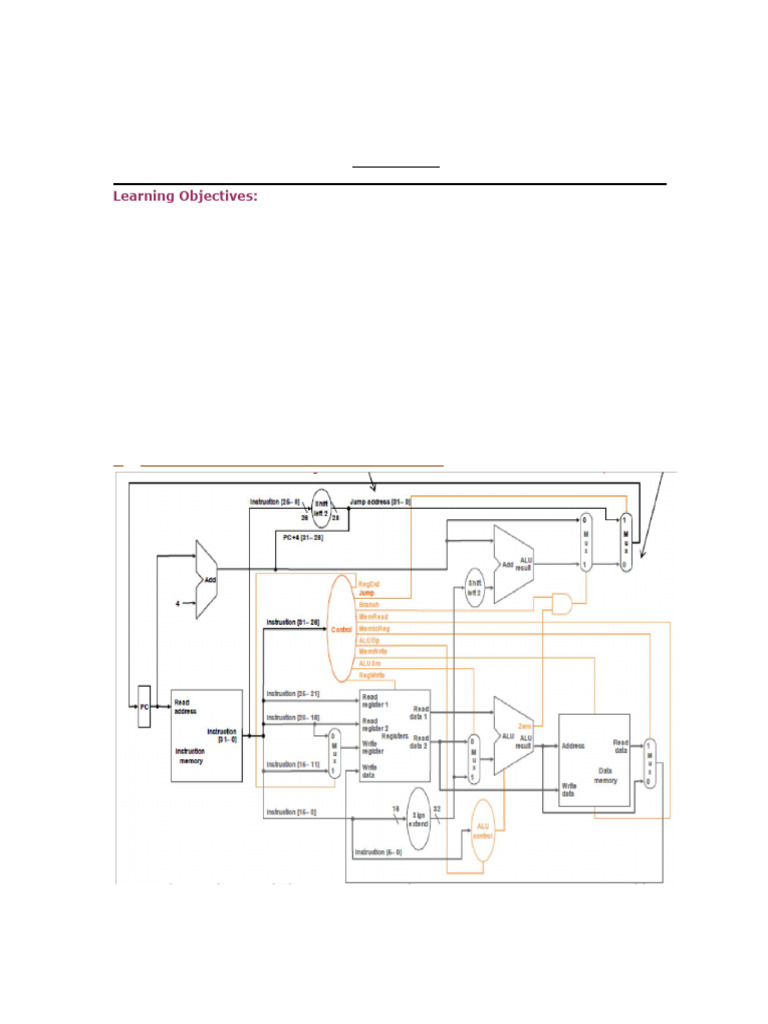 Lab Sheet Ass1 Single Cycle Datapath Final | PDF | Integrated Circuit | Computer Engineering