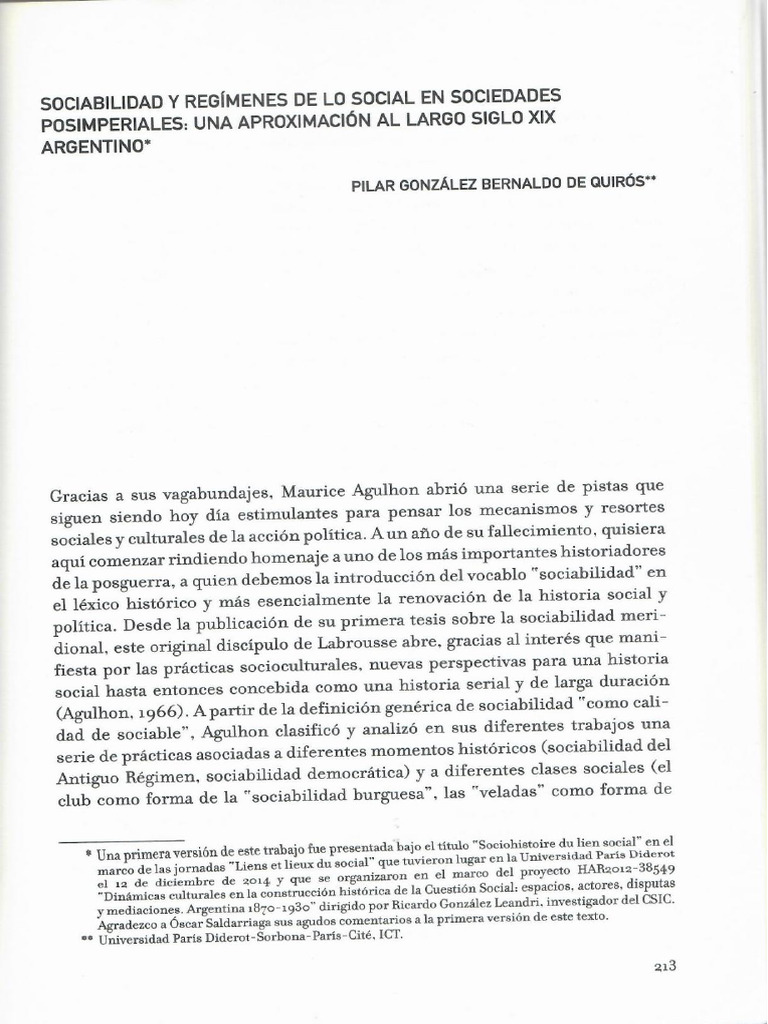 González. Sociabilidad y Regímenes de Lo Social en Sociedades ...