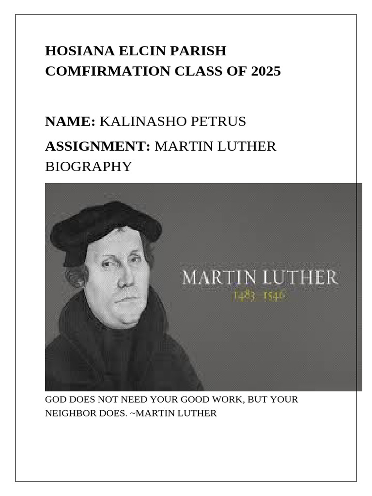 Martin Luther Cover Page | PDF