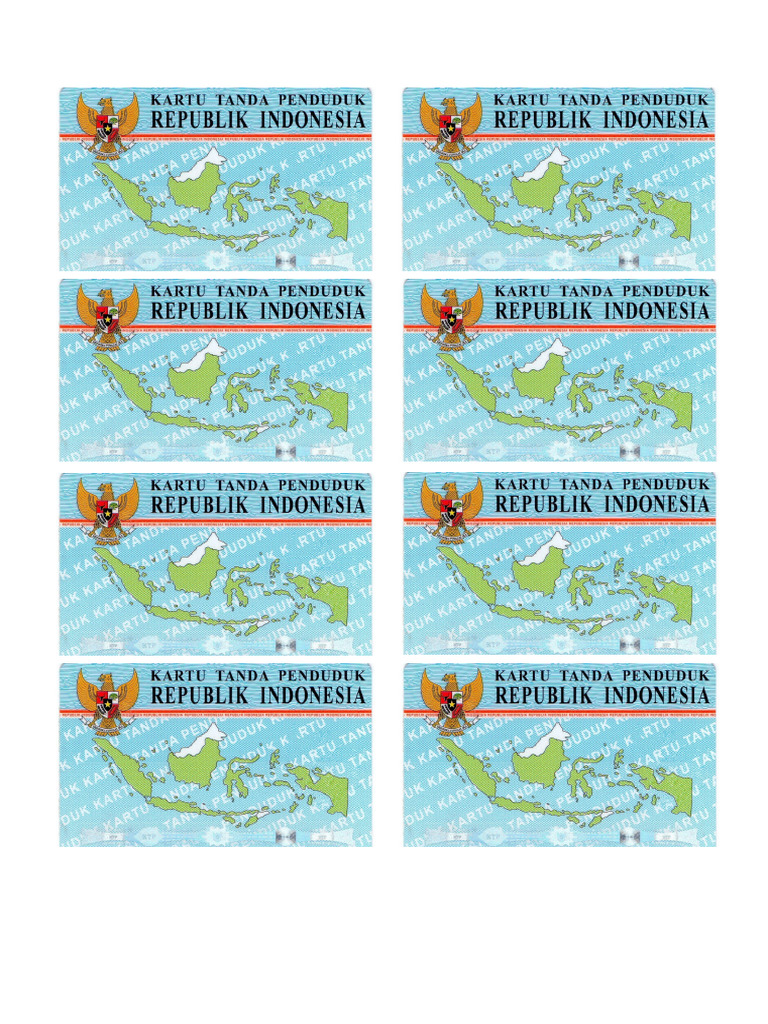 Ukuran KTP Belakang | PDF