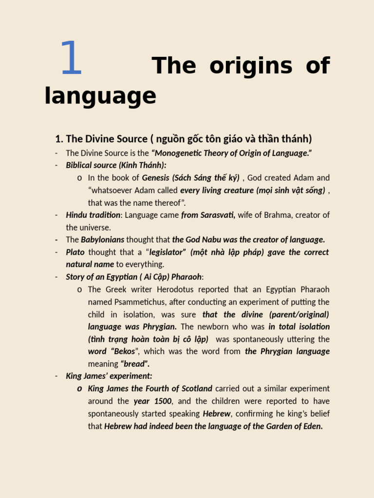 1 The Origins of Language | PDF | Homo | Larynx