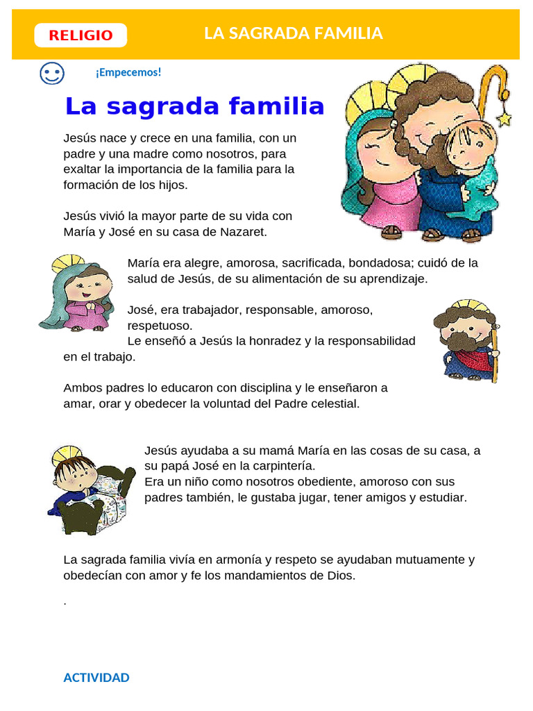 D4 A2 Ficha Rel La Sagrada Familia | PDF
