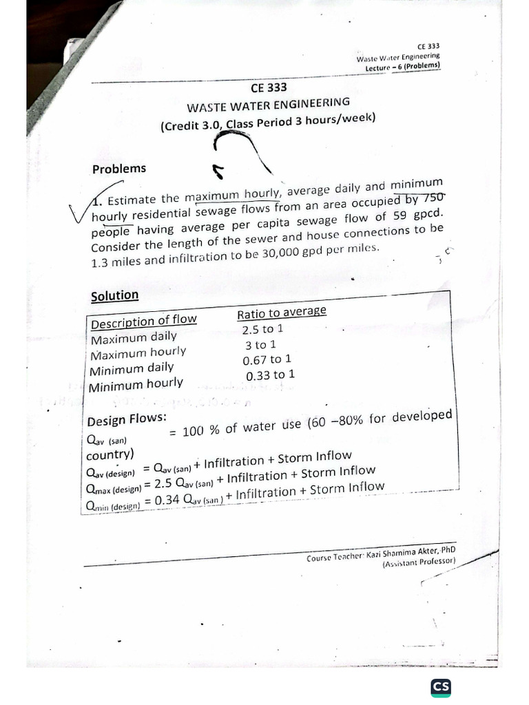 Waste Water Final (Nurul Absar Sir) | PDF