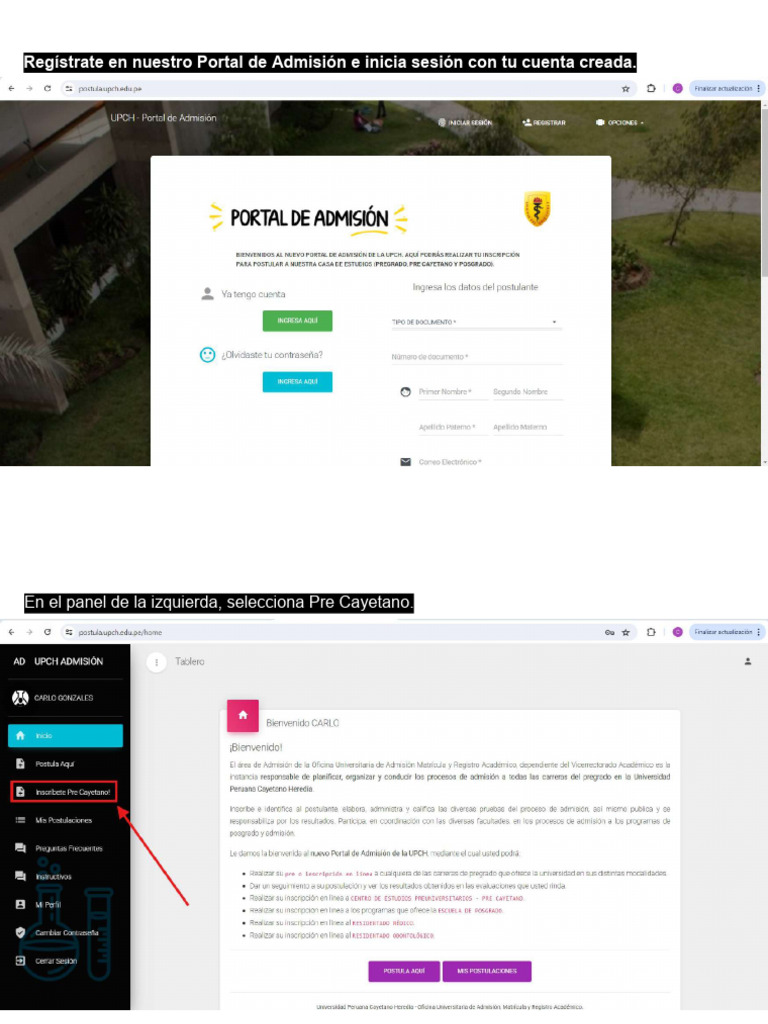 Guía para Registro Por Postula | PDF