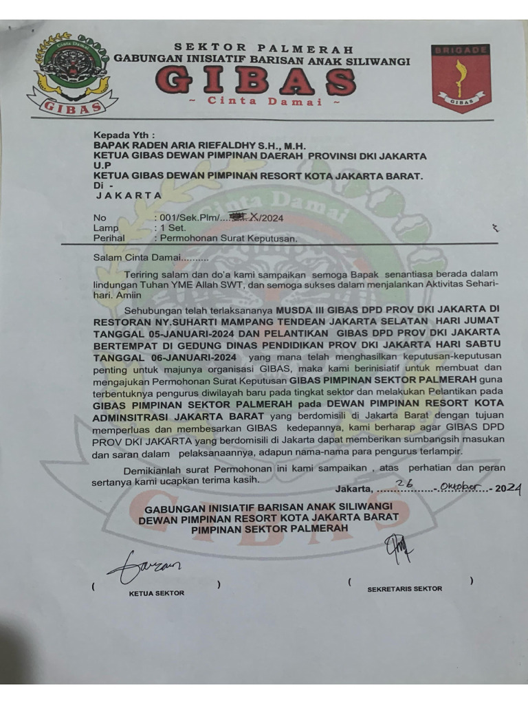 Contoh SK Ormas | PDF