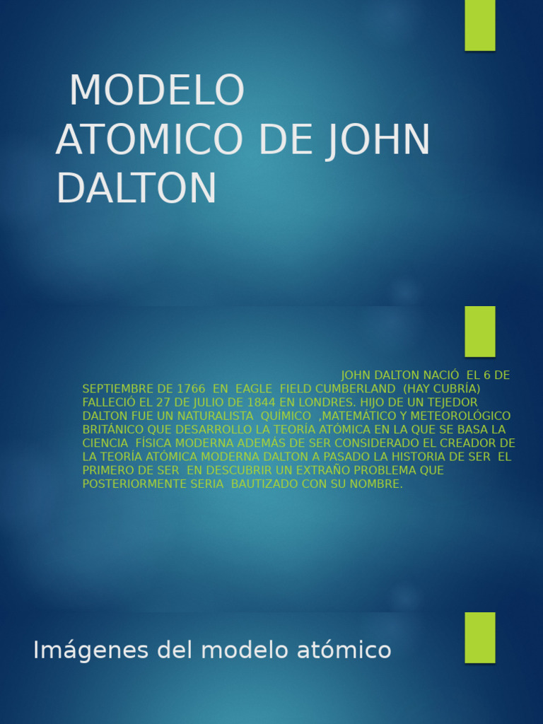 Modelo Atomico de John Dalton | PDF | Átomos | Química